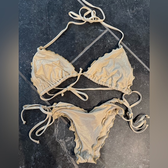 Luli Fama | Swim | Luli Fama Cream Bikini Set Classic Swimwear | Poshmark